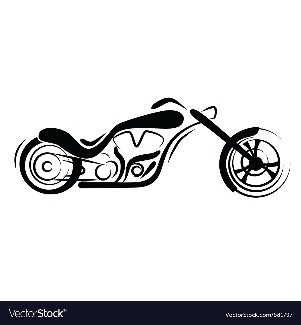 Chopper motorcycle Royalty Free Vector Image - VectorStock