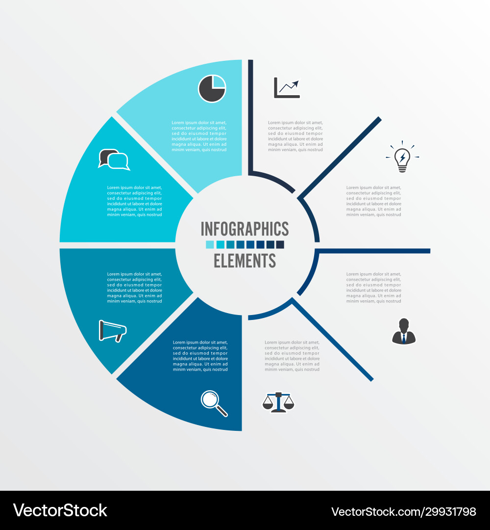 Infographics business concept with 8 Royalty Free Vector