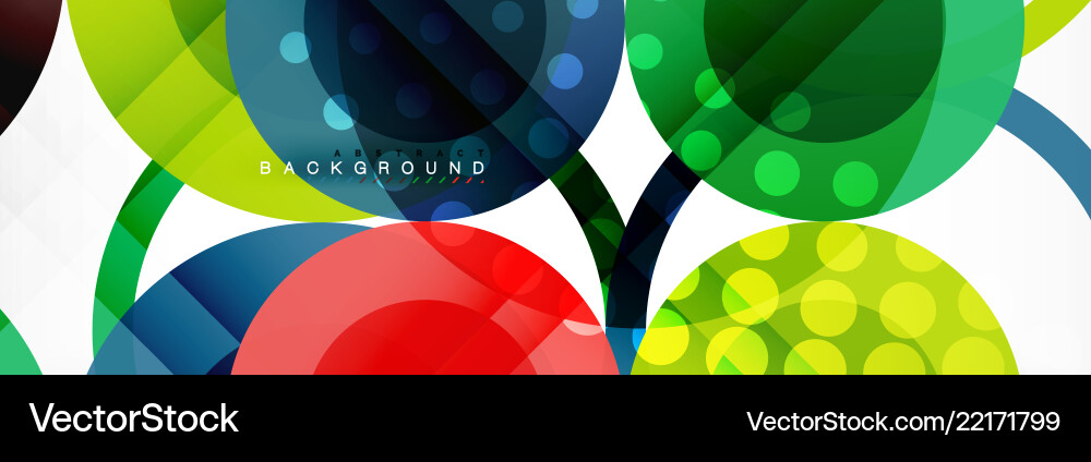 Overlapping circles design background Royalty Free Vector