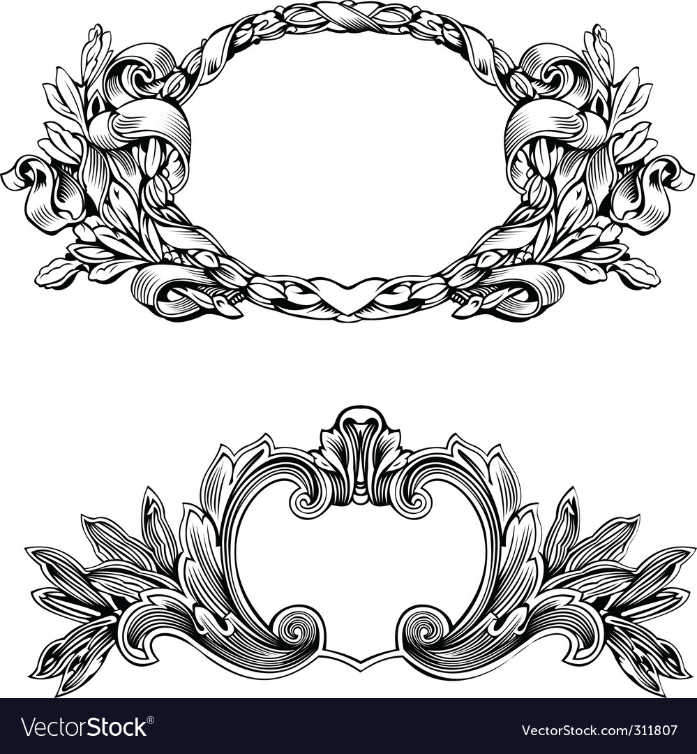 Vintage frames Royalty Free Vector Image - VectorStock