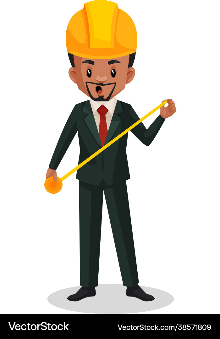 Engineer cartoon character Royalty Free Vector Image