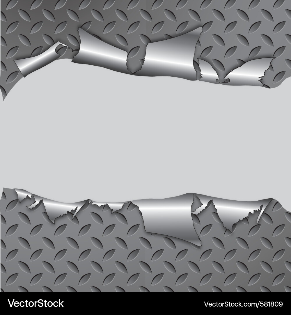 Torn metal Royalty Free Vector Image - VectorStock