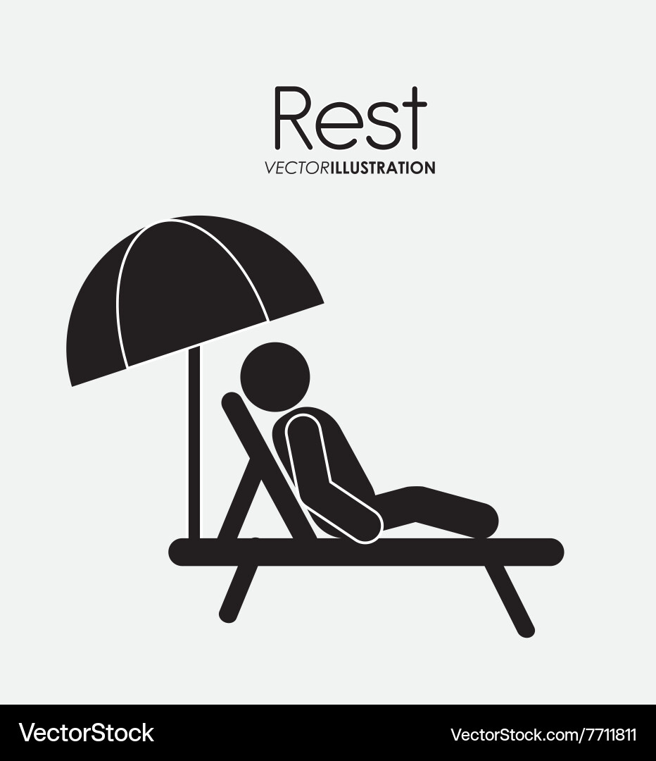 Resting icon design Royalty Free Vector Image - VectorStock