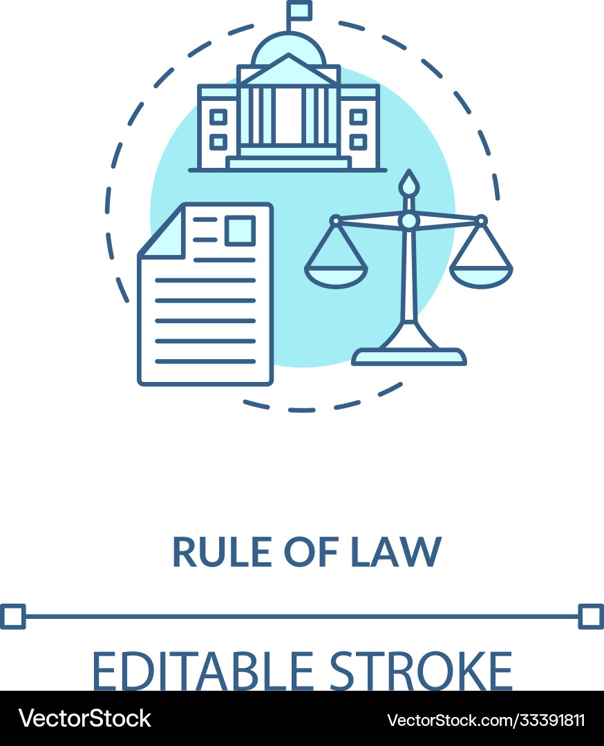 Rule law concept icon Royalty Free Vector Image