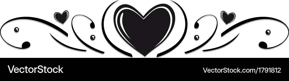 Hearts border Royalty Free Vector Image - VectorStock