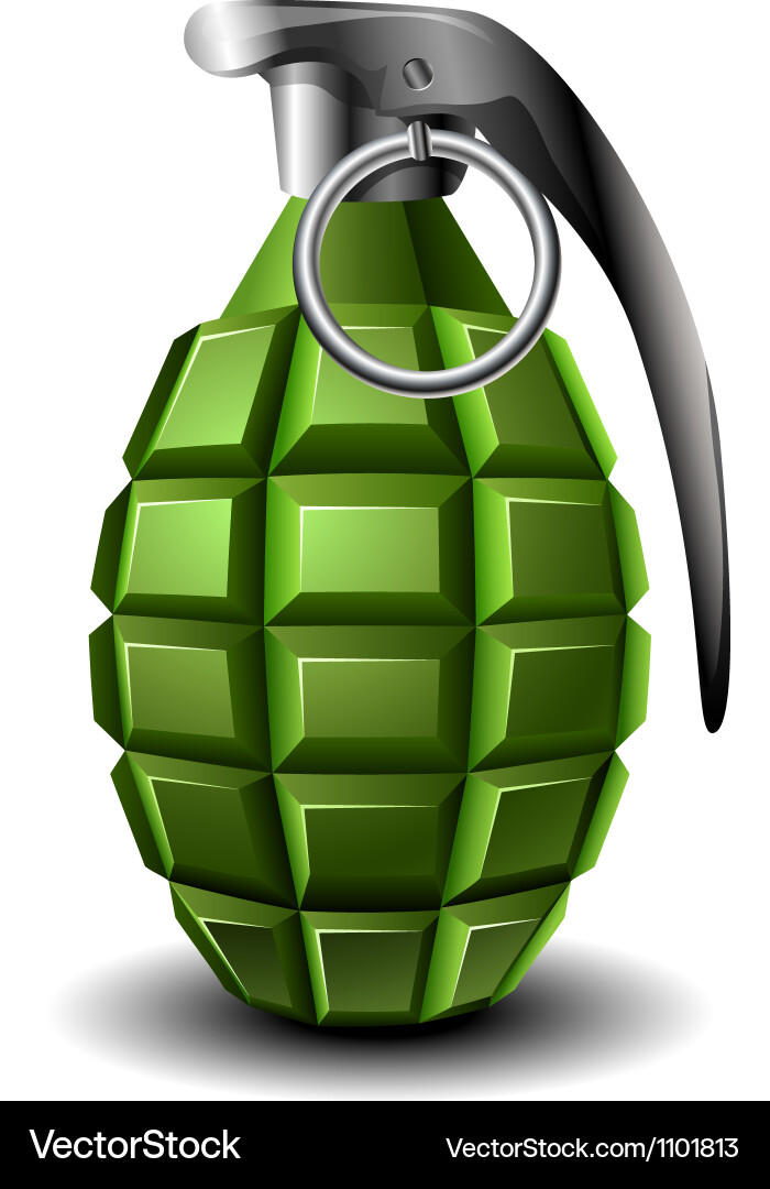 Hand grenade Royalty Free Vector Image - VectorStock