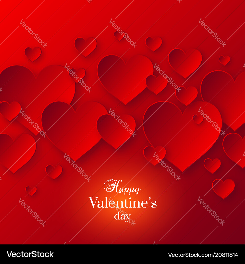 Abstract valentines day red color background Vector Image