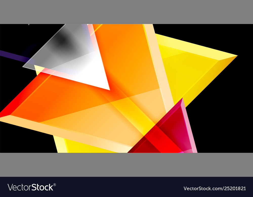 Glossy shiny triangles background Royalty Free Vector Image
