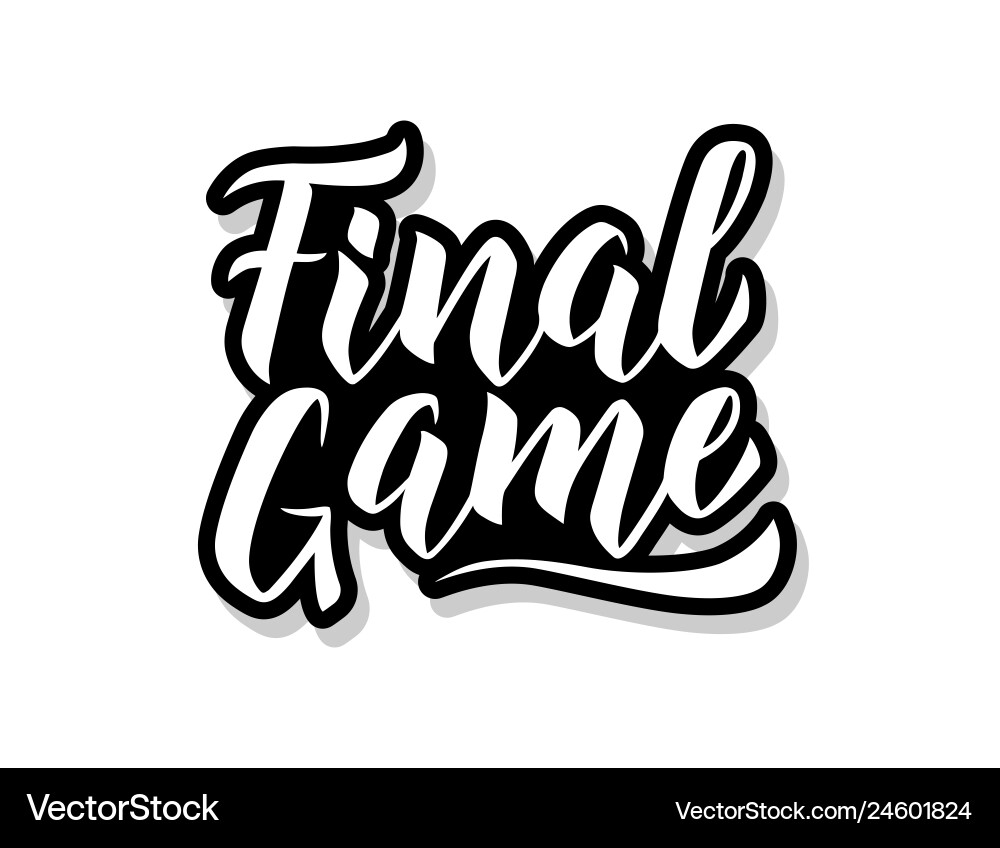Final game calligraphy template text for your Vector Image