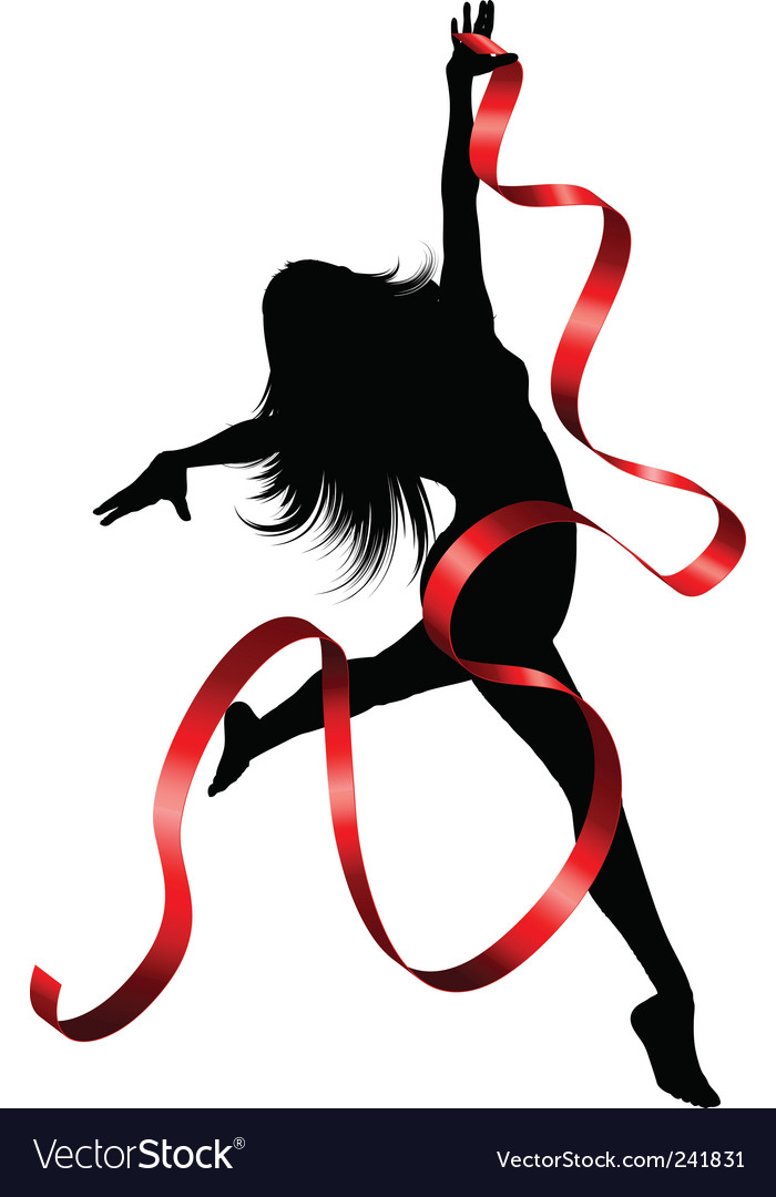 Ribbon dancer Royalty Free Vector Image - VectorStock
