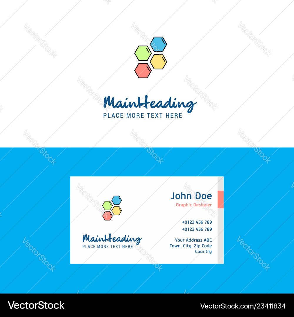 Flat shells logo and visiting card template Vector Image