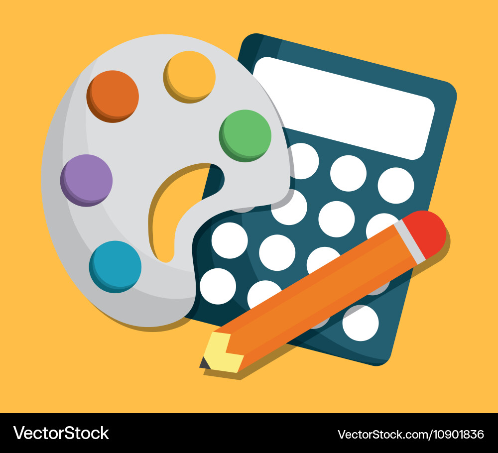 School supply and object design Royalty Free Vector Image