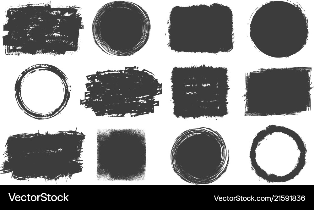 Set of grunge frames Royalty Free Vector Image