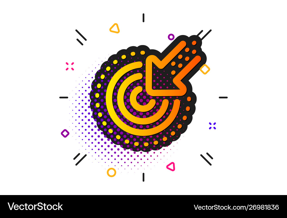 Targeting icon result arrow sign traffic Vector Image