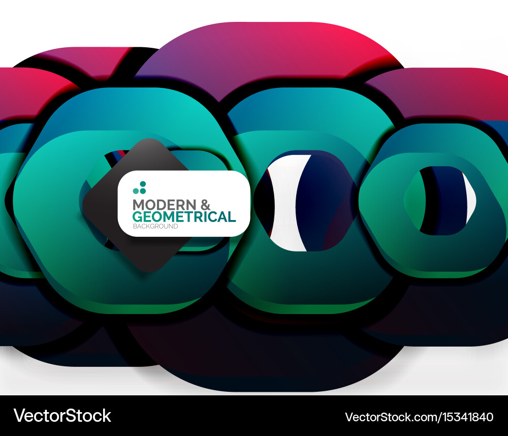 Geometric abstract background cut chain shapes Vector Image