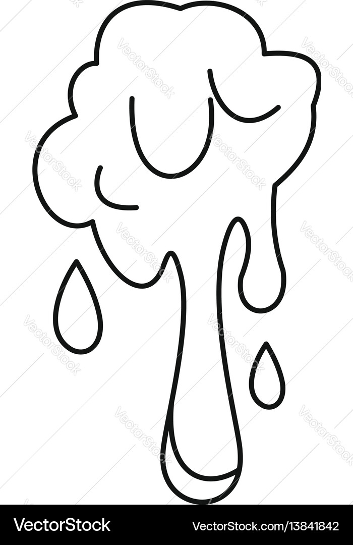 Slime spot icon outline style Royalty Free Vector Image
