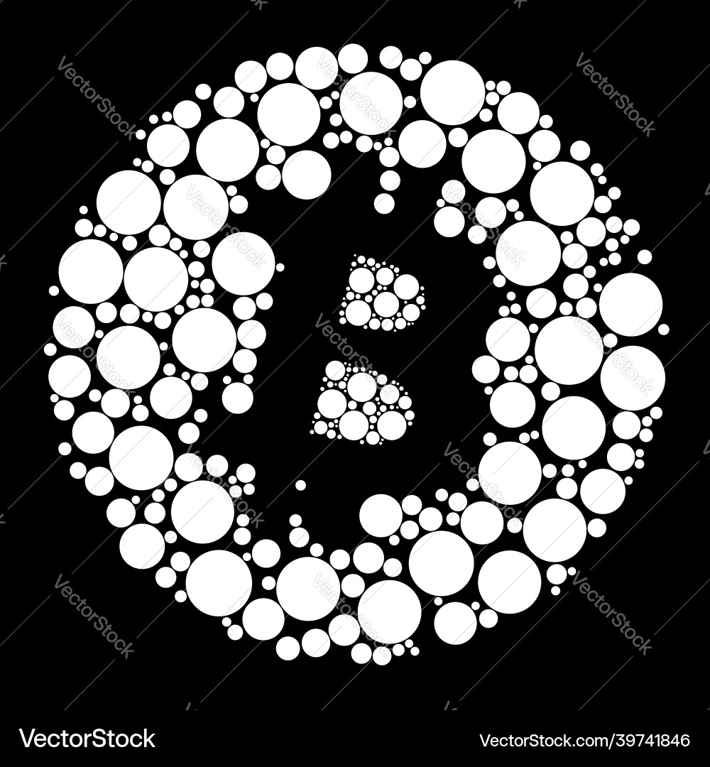Silhouette bitcoin btc token symbol in circle Vector Image