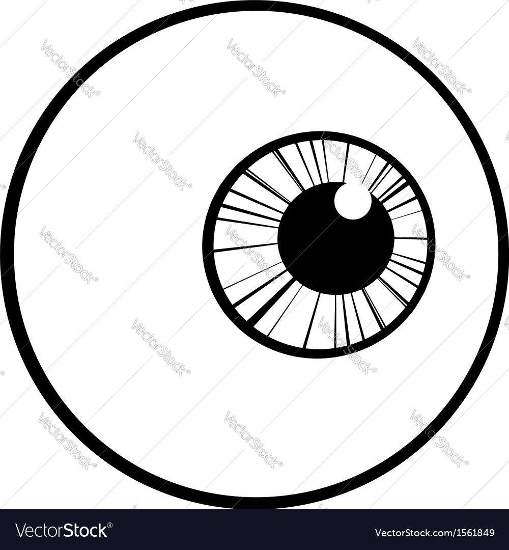 Cartoon eyeball Royalty Free Vector Image - VectorStock