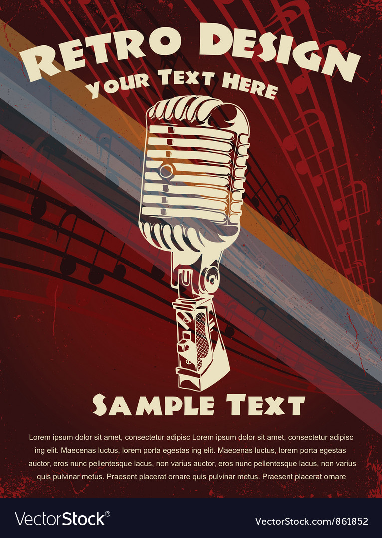 Retro concert poster Royalty Free Vector Image