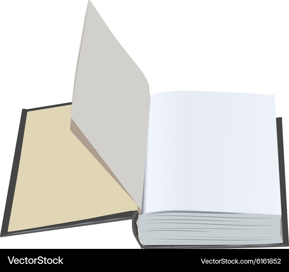 Open book with clean first sheets book Royalty Free Vector