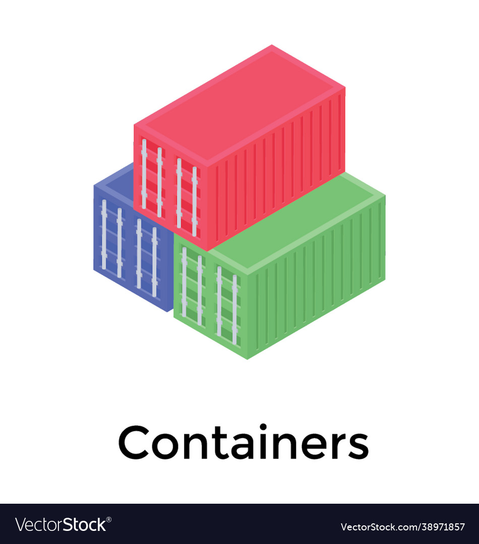 Containers Royalty Free Vector Image - VectorStock