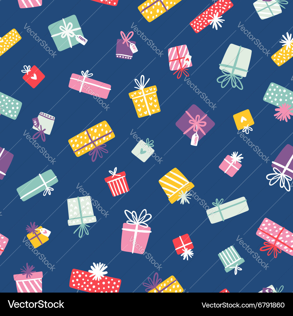 Party presents colorful seamless pattern Vector Image