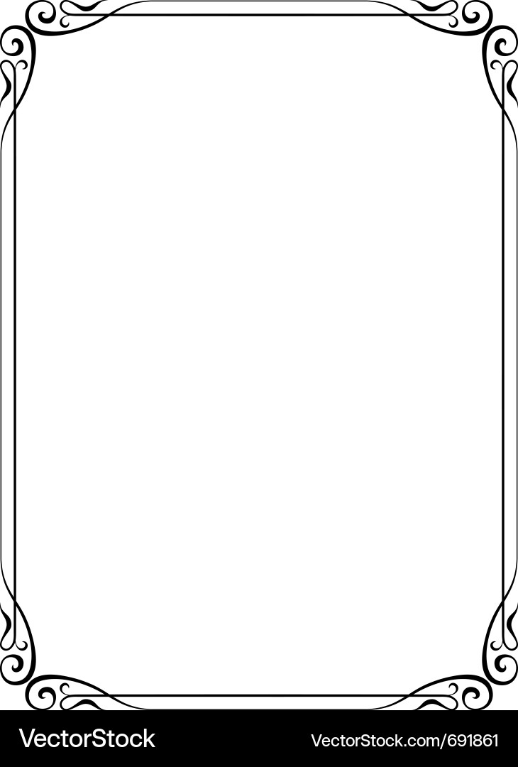 Simple ornamental decorative frame Royalty Free Vector Image