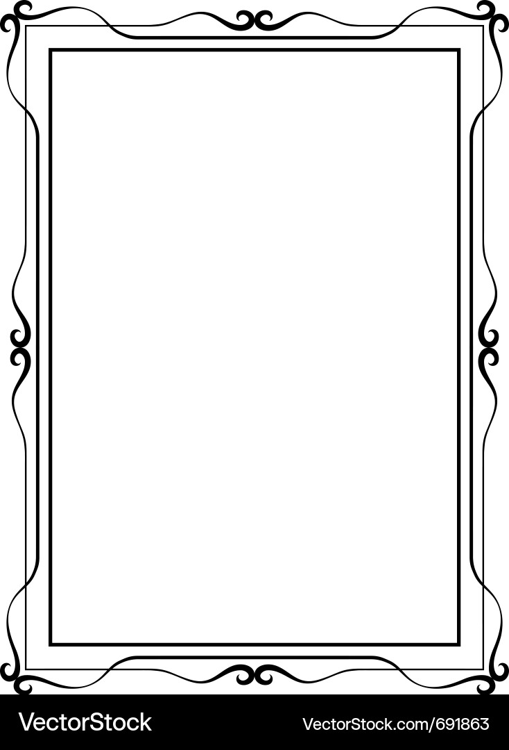 Simple ornamental decorative frame Royalty Free Vector Image