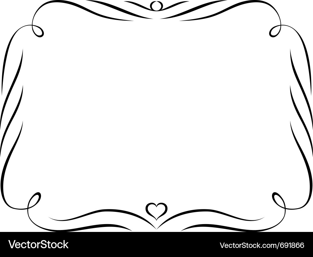 Calligraphy ornamental decorative frame Royalty Free Vector