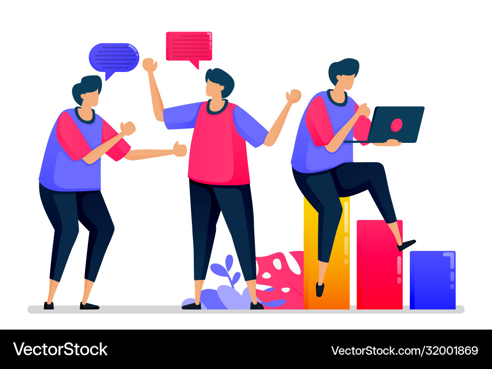 People chat with each other casual conversation Vector Image