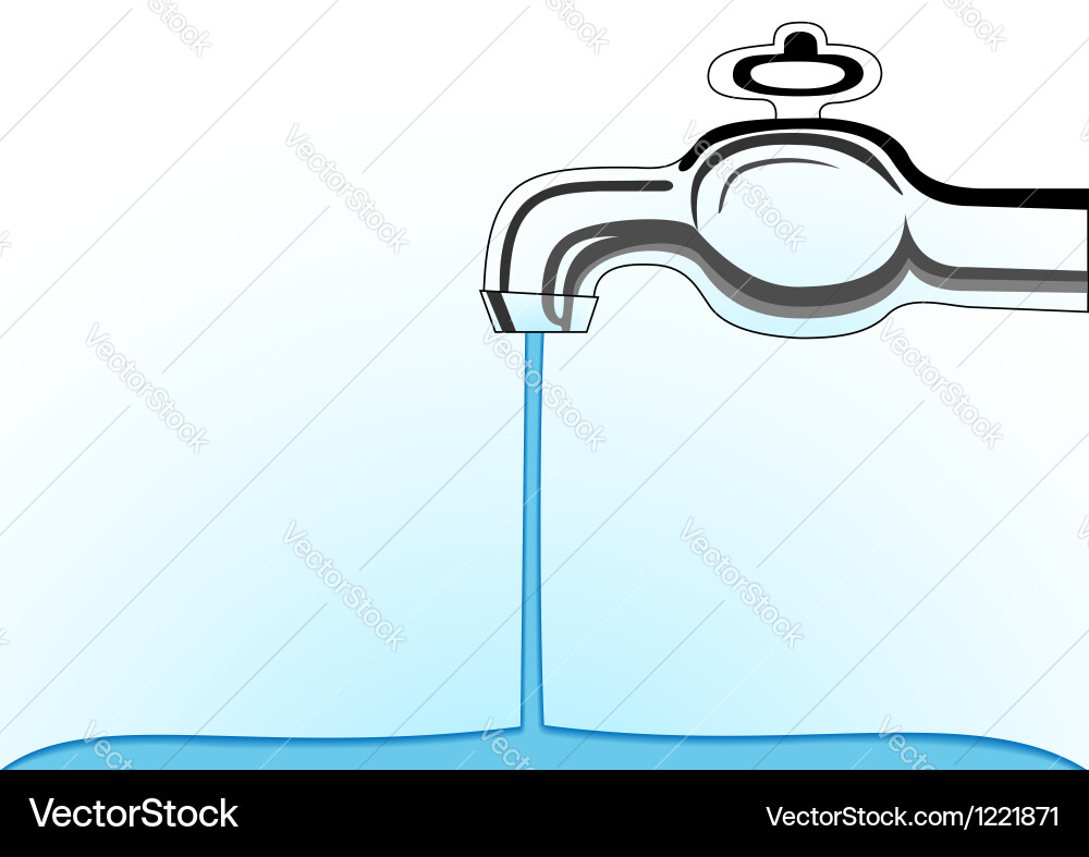 Water tap Royalty Free Vector Image - VectorStock