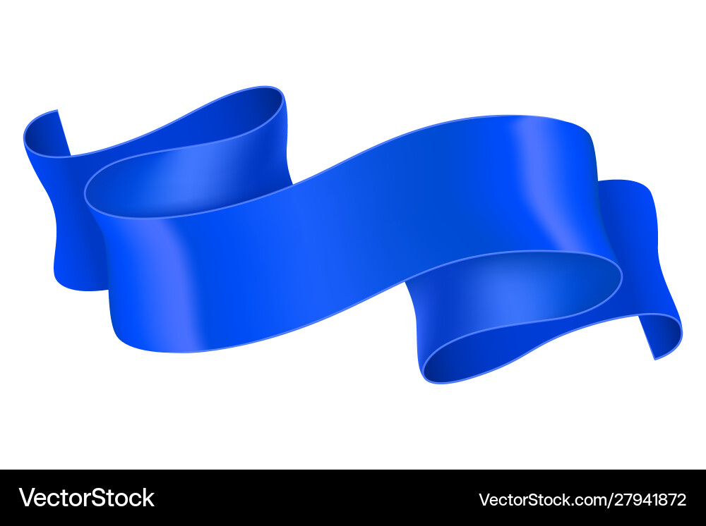 Blue ribbon banner Royalty Free Vector Image - VectorStock