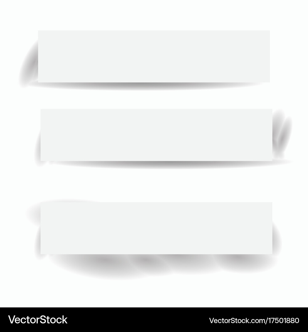 Banners shadow template Royalty Free Vector Image