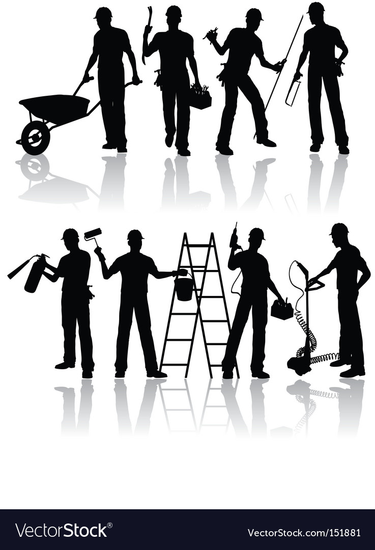 Construction workers Royalty Free Vector Image