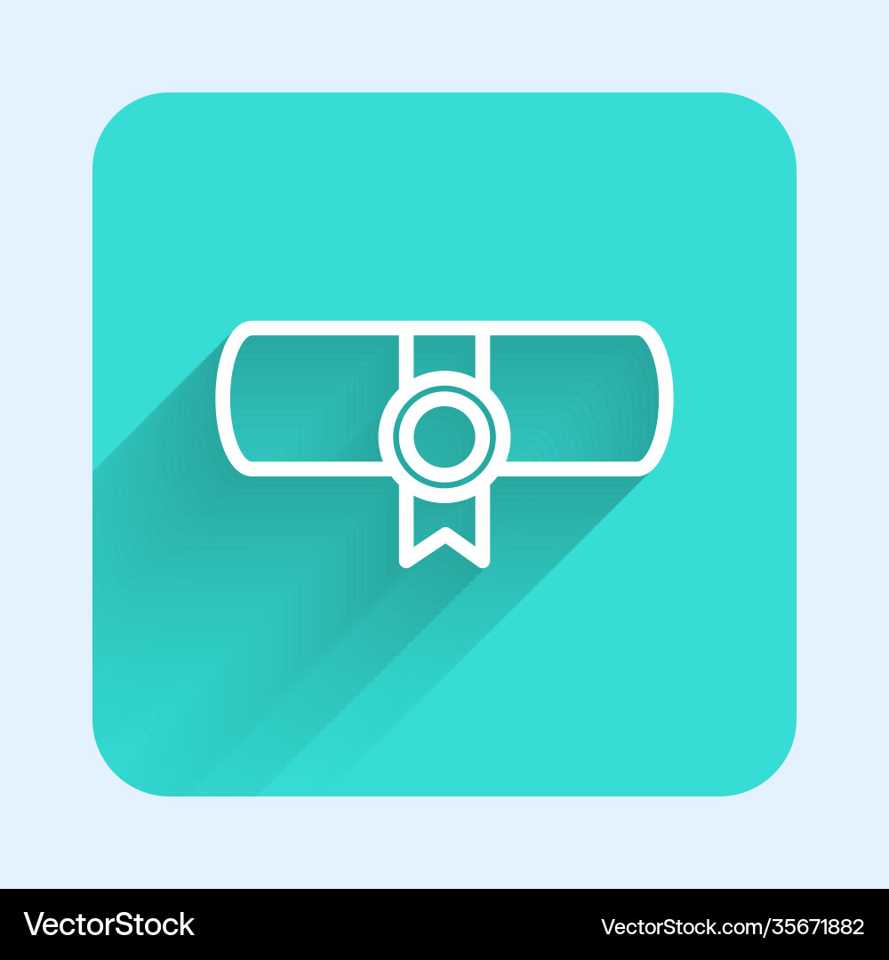 White line decree paper parchment scroll icon Vector Image