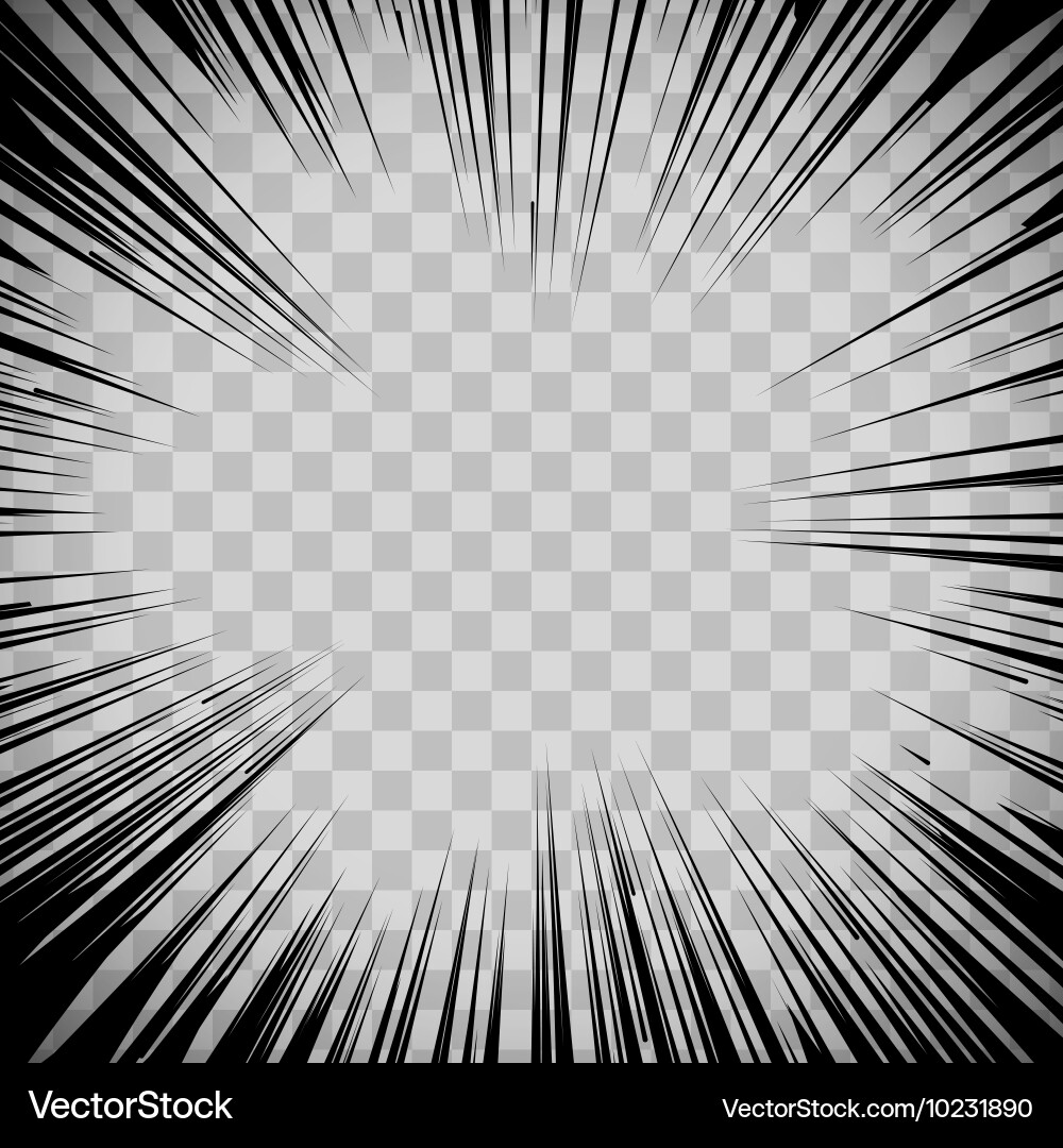 Manga comic book flash explosion radial lines Vector Image