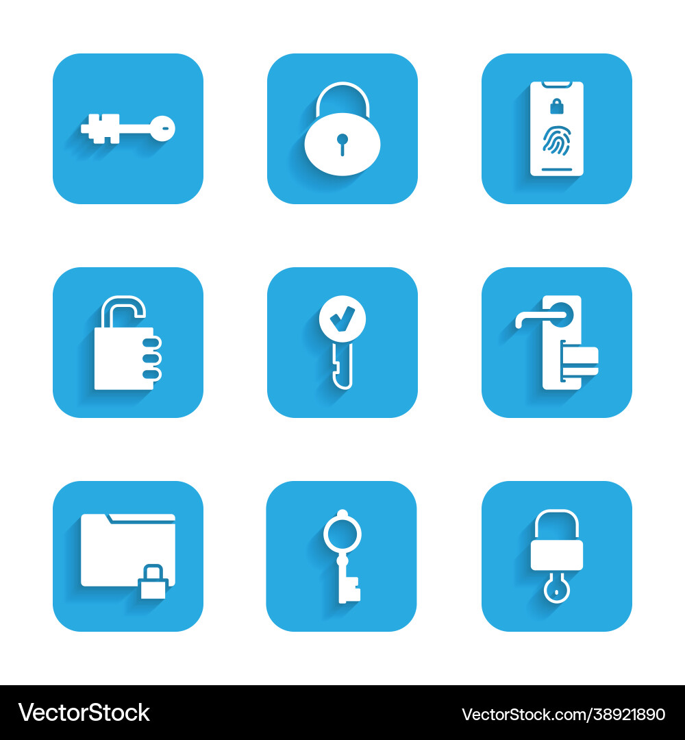 Set key old key lock and digital door lock Vector Image
