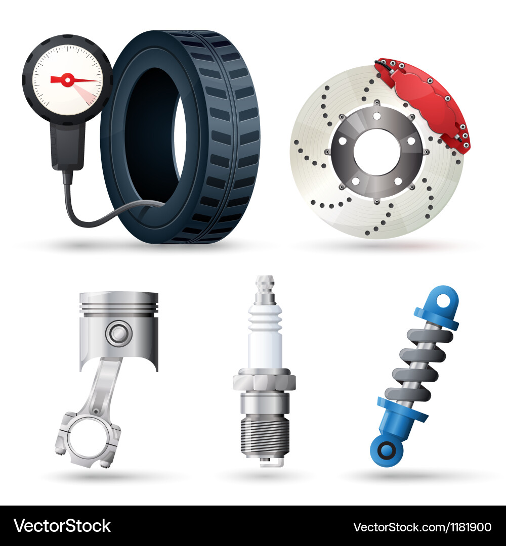 Car spare parts Royalty Free Vector Image - VectorStock