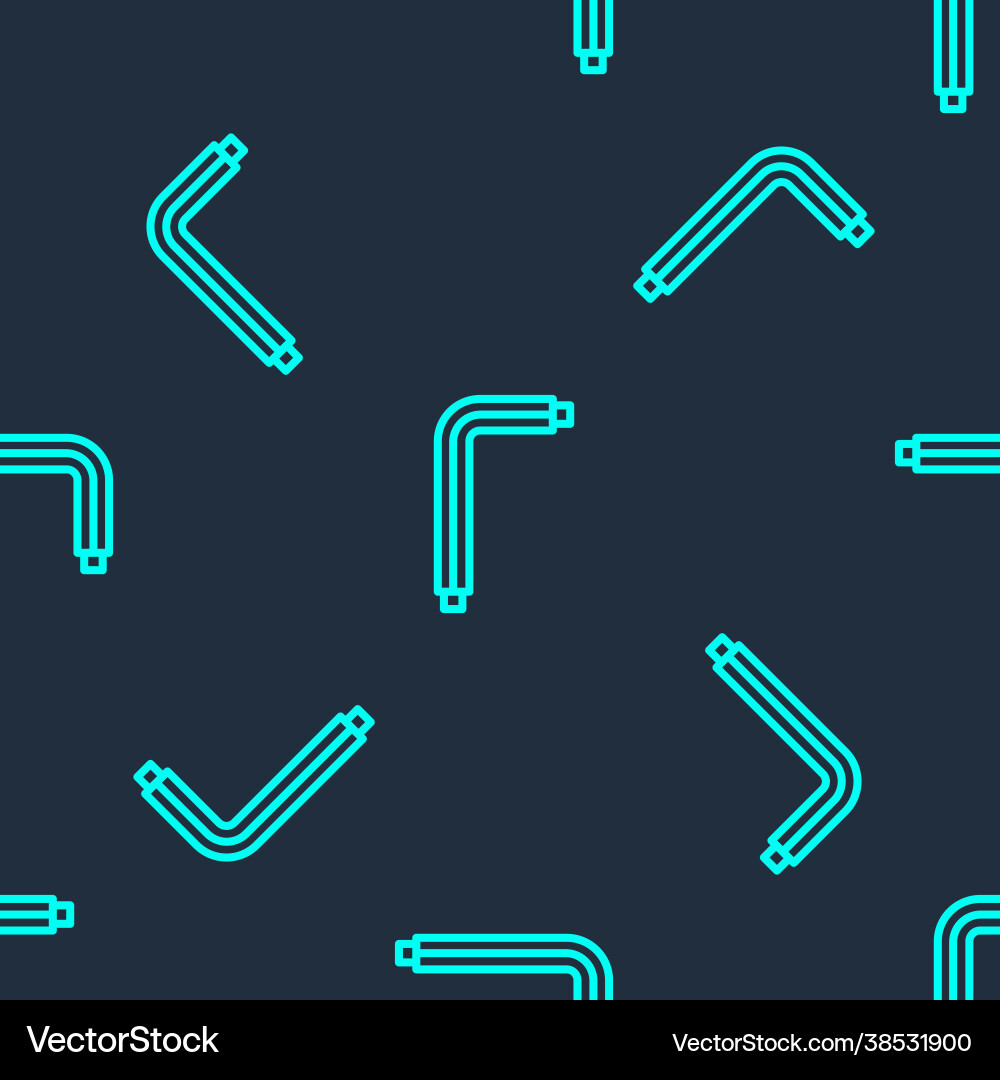 Green line tool allen keys icon isolated seamless Vector Image