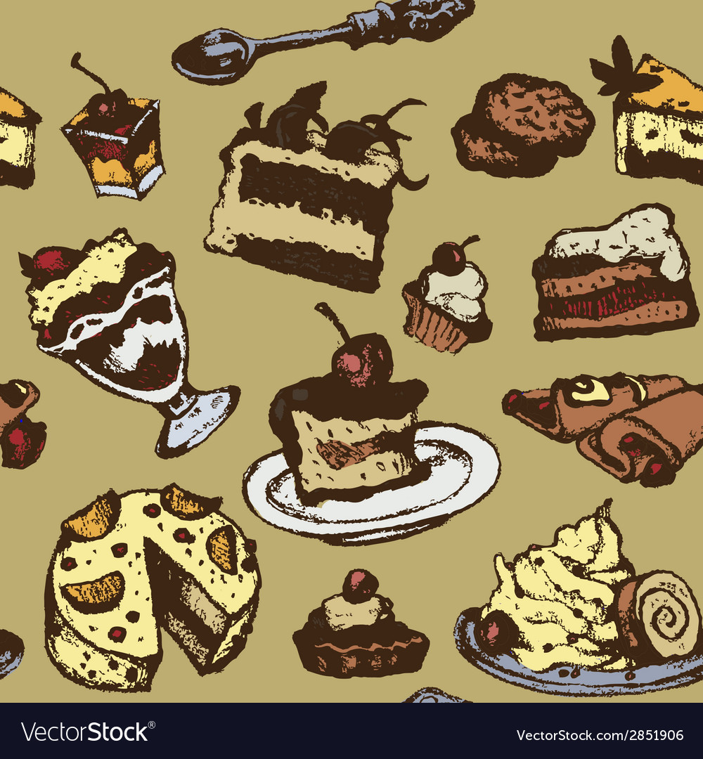 Dessert background Royalty Free Vector Image - VectorStock