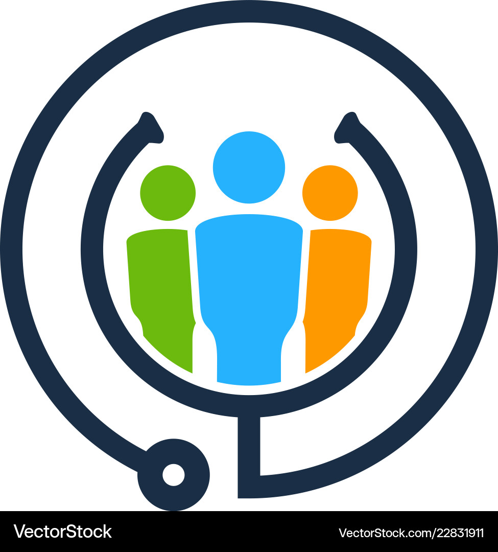 Team medical logo icon design Royalty Free Vector Image