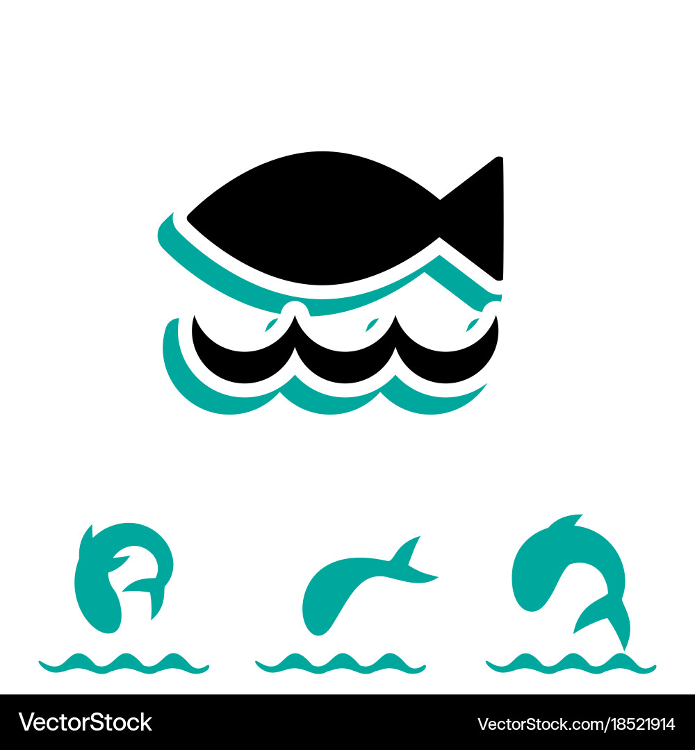 Fish icon or logo Royalty Free Vector Image - VectorStock