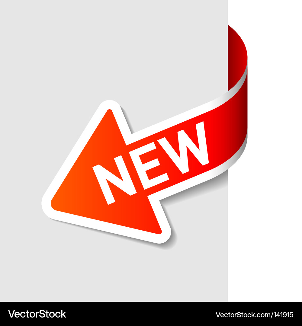 Sign new on the arrow Royalty Free Vector Image