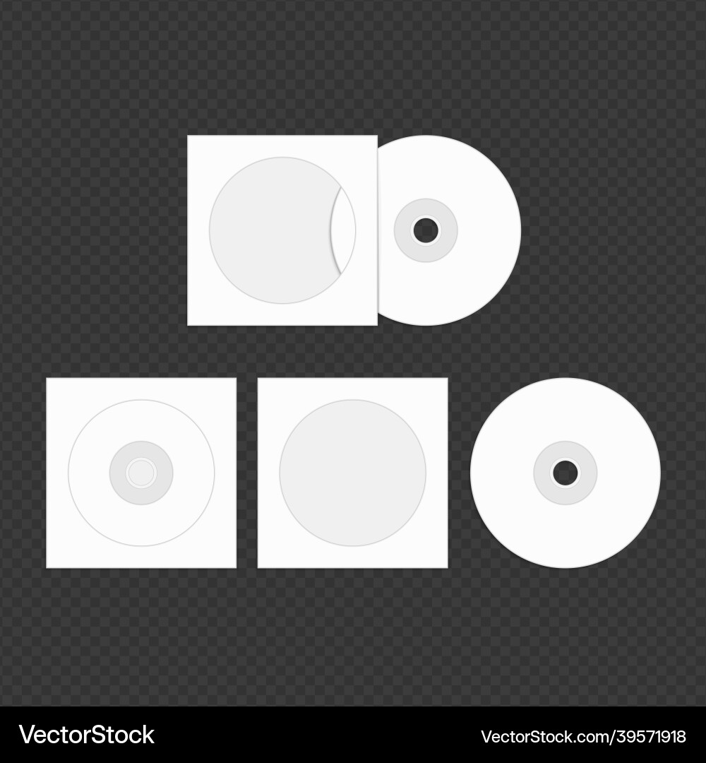 Cd with cover template Royalty Free Vector Image