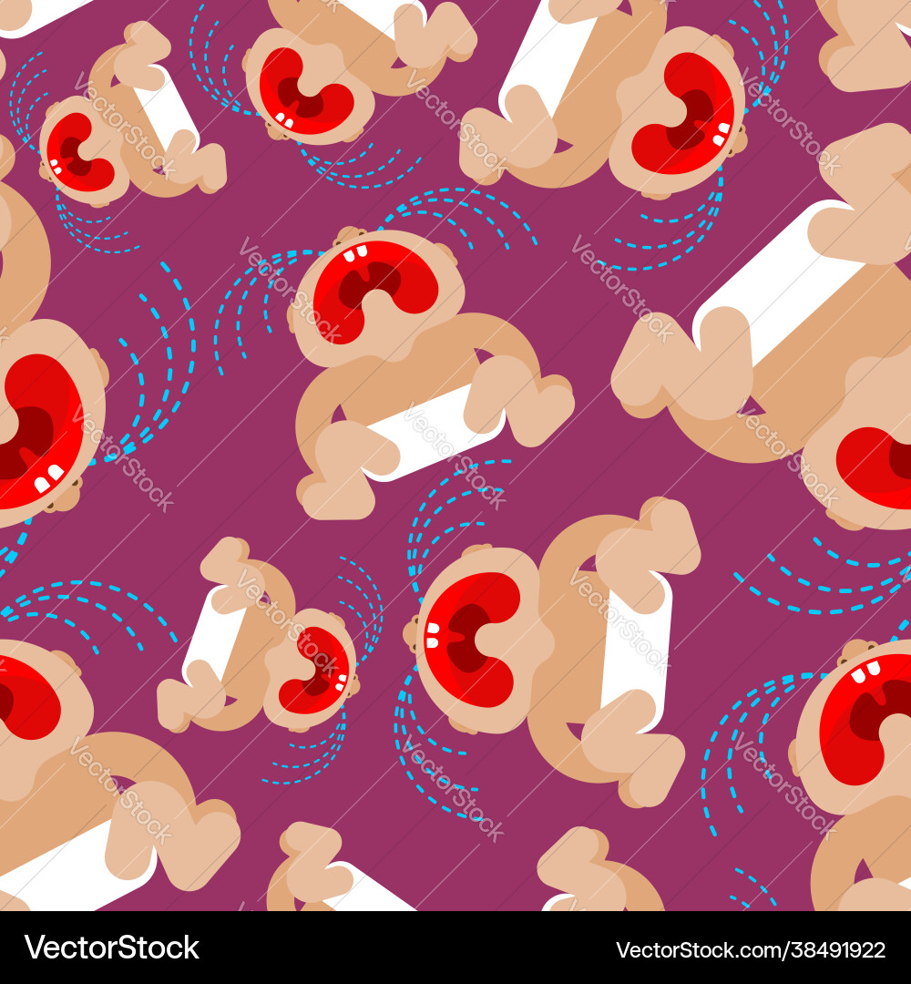 Crying baby pattern seamless little child cry Vector Image