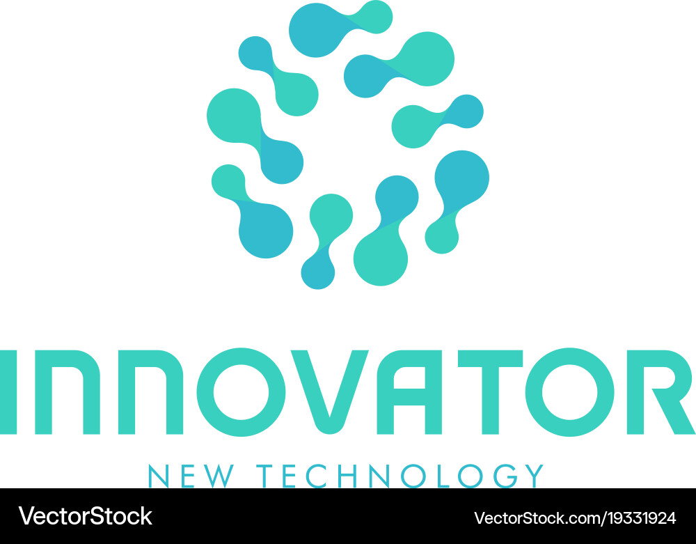 Related innovative abstract logo new technology Vector Image