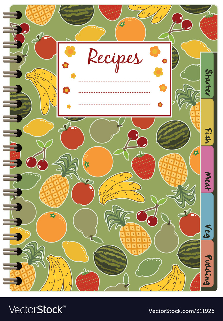 Recipe notebook Royalty Free Vector Image - VectorStock Recipe notebook Royalty Free Vector Image - VectorStock