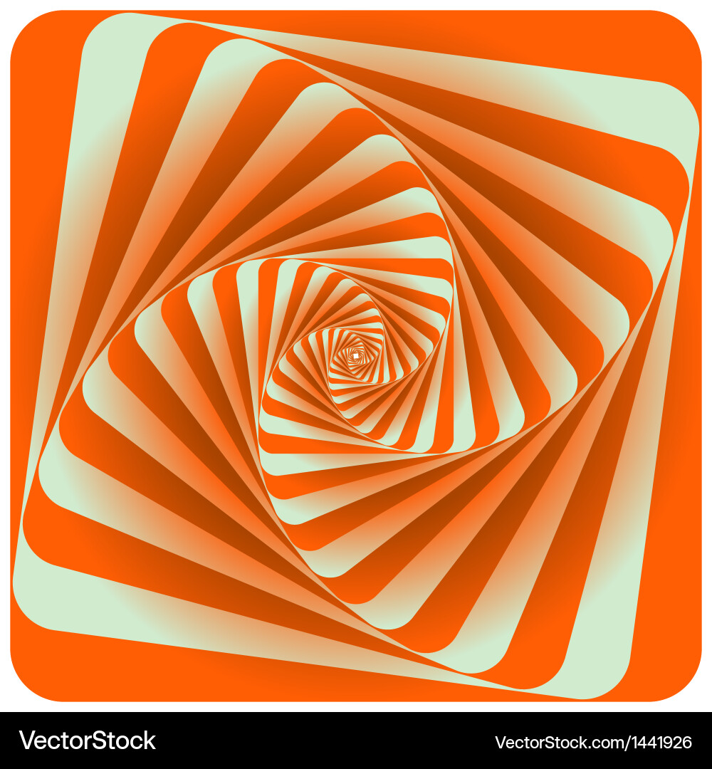 Abstract Spiral Background Orange Royalty Free Vector Image