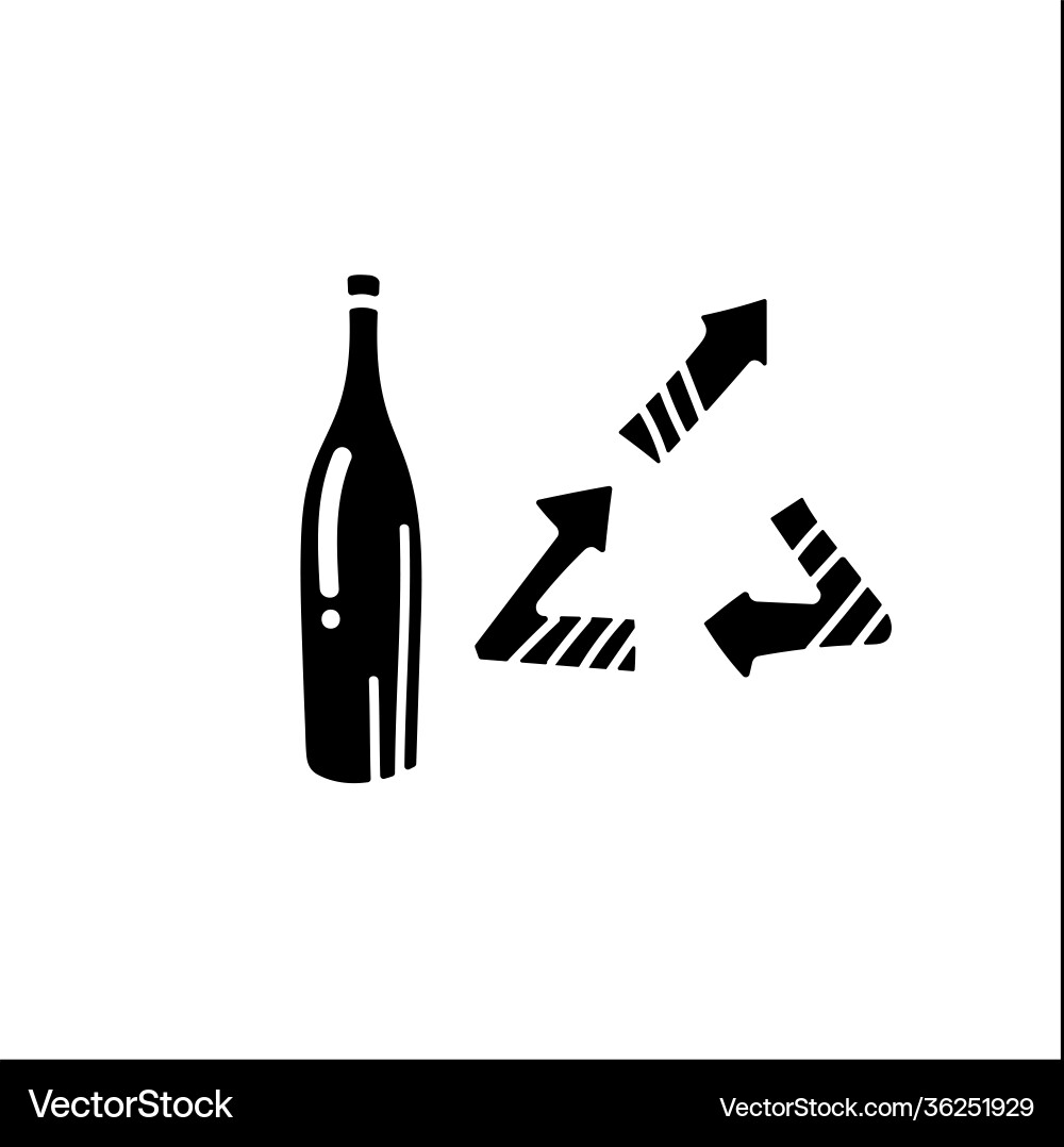 Upcycling glyph icon Royalty Free Vector Image