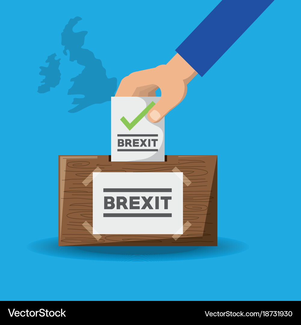 Brexit design concept Royalty Free Vector Image